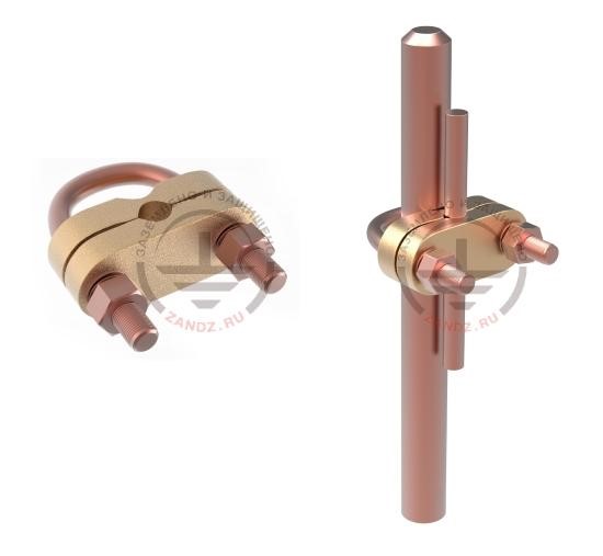 Arc-shaped clamp for connecting round conductor