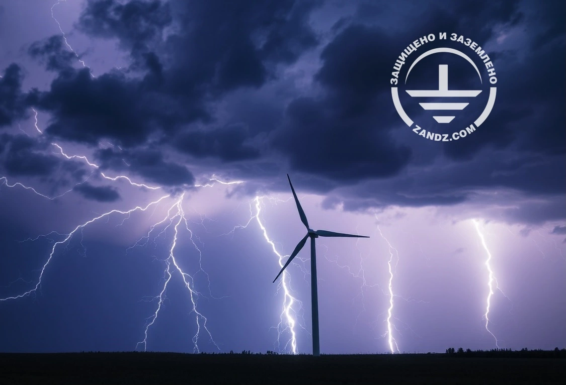 Lightning protection of wind turbine blades with polymer coating